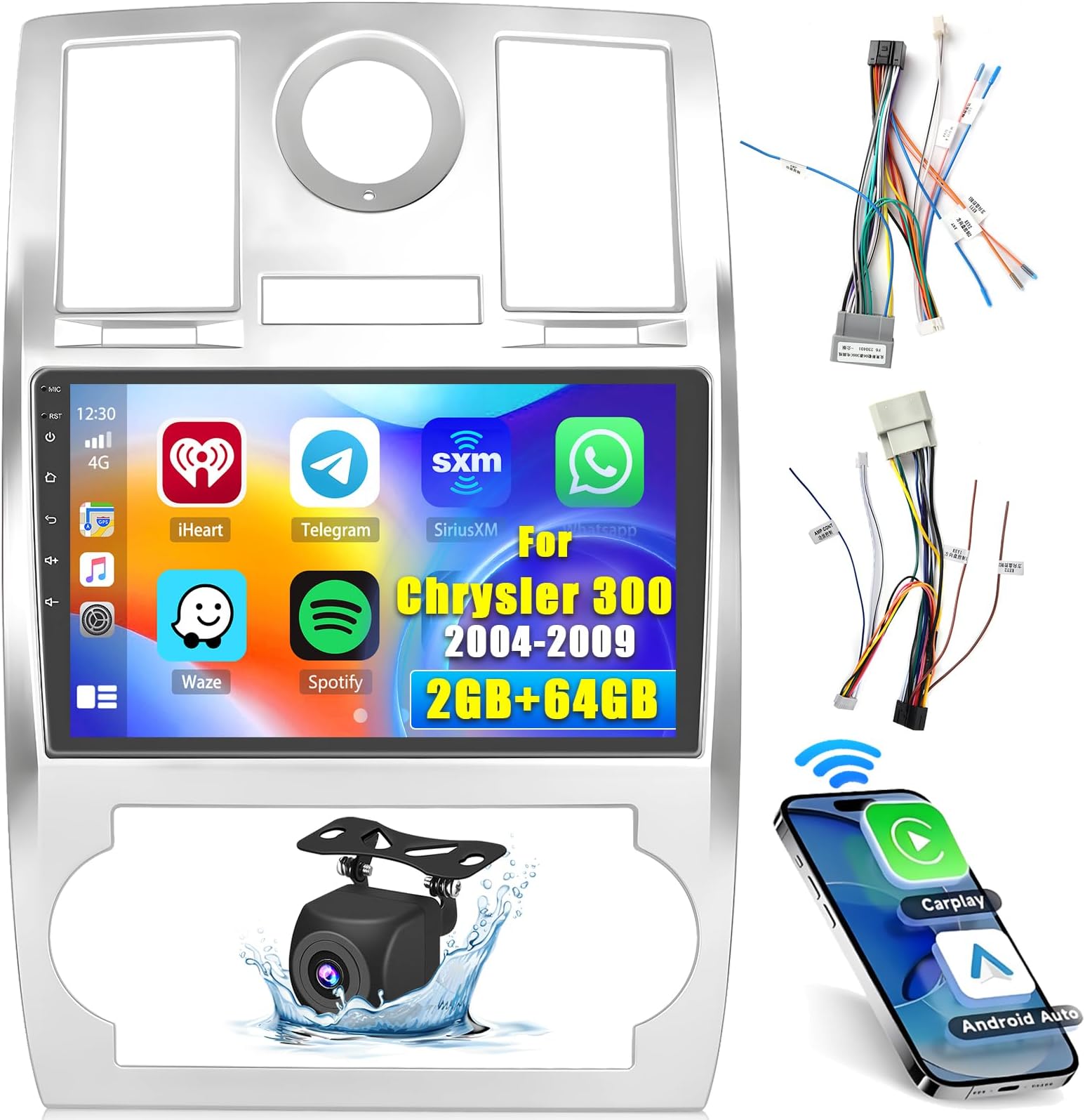 Amazon.com: Hikity 2+64G for Chrysler 300 2004-2009 Android Car Stereo ...