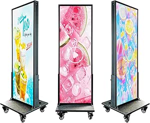 Amazon.com : P4 Outdoor Vertical Movable Poster Display Screen, 14"x39 ...