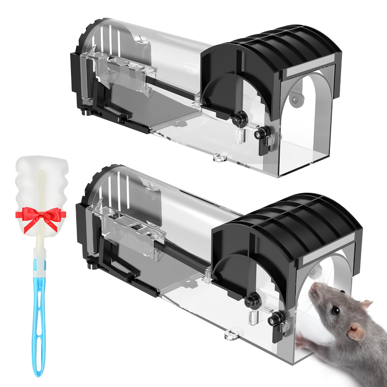 Mouse Traps-2 Pack (XL) Humane Mouse Traps for Indoors Outdoors ...