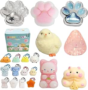 Amazon.com: 19pcs Squishy Pack,Fidget Toys Kit,Include taba Squishies ...