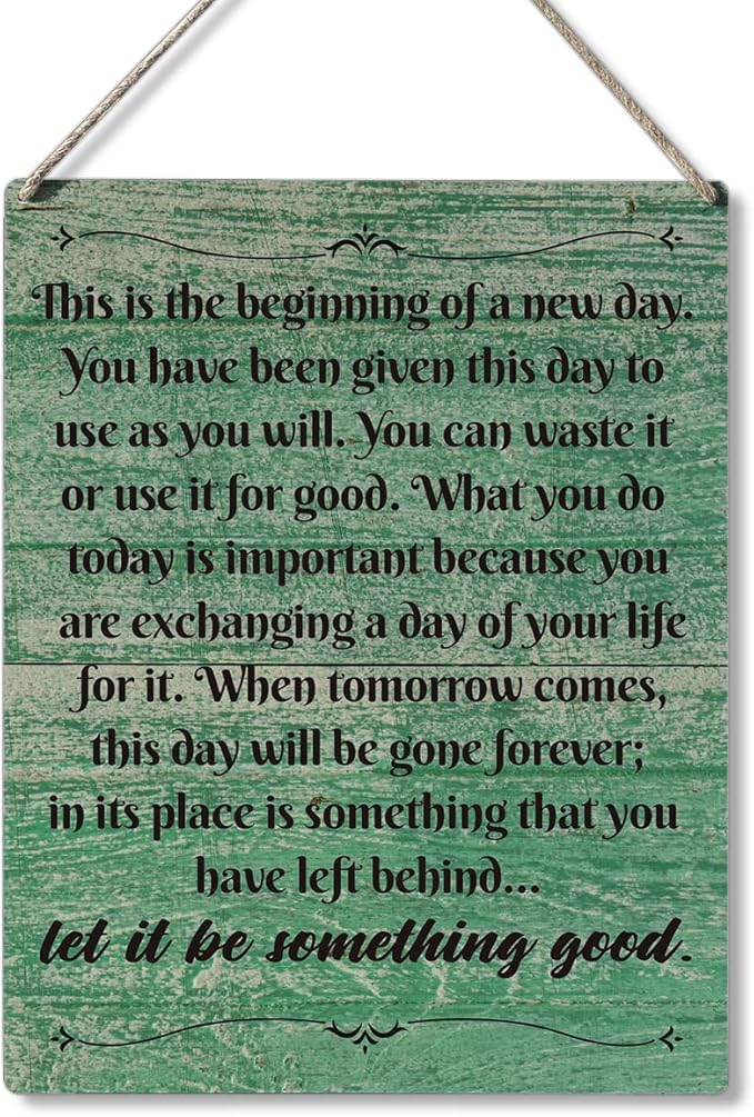 Amazon.com: Inspirational Gift Signs This is the Beginning of a New Day ...