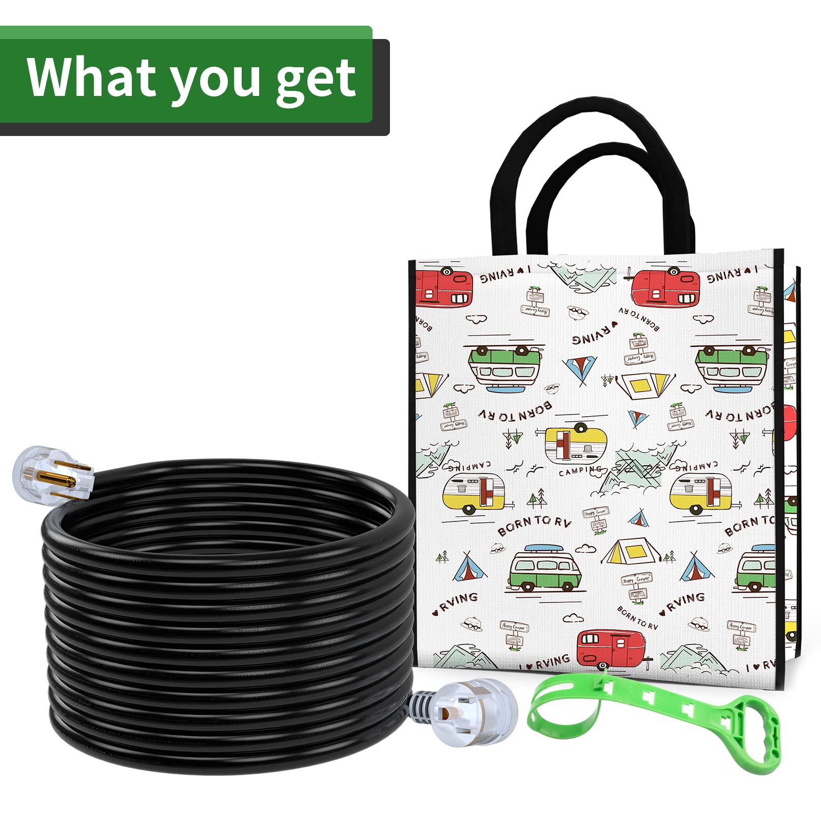 Snapklik.com : RVGUARD 250V 20 Feet Welder Extension Cord, Heavy Duty 8 ...