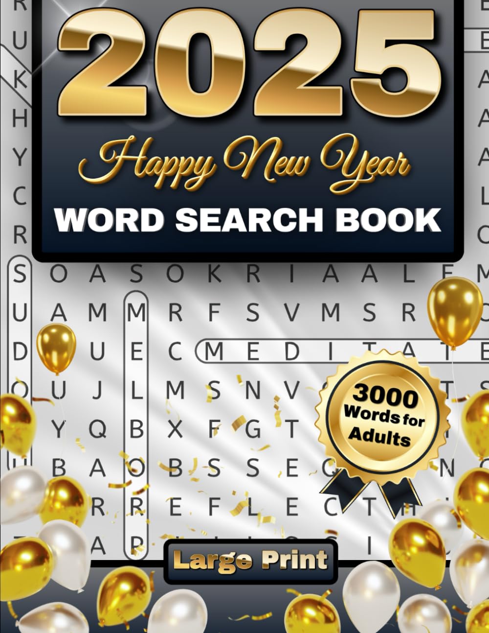 Word Search Happy New Year Back To School Word Search: GIANT Edition