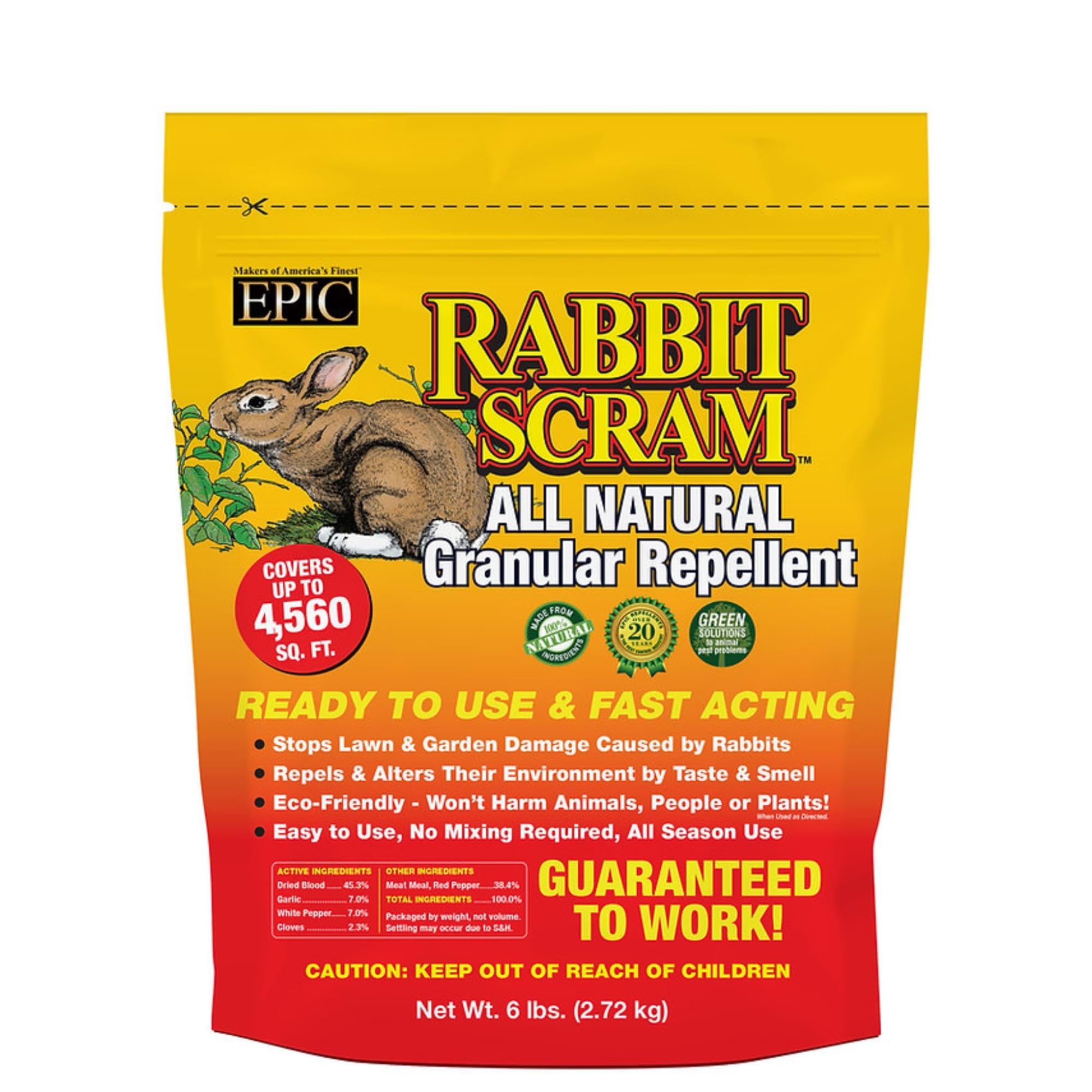 Amazon.com: EPIC REPELLENTS Rabbit Scram All Natural Granular Repellent ...