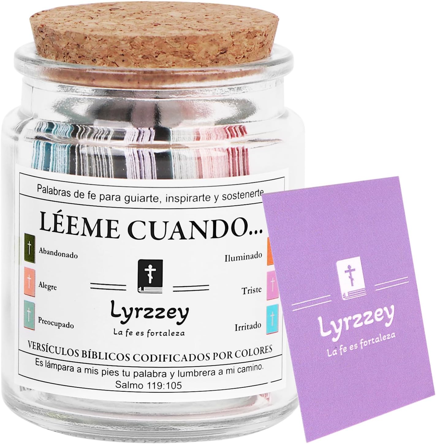 Amazon.com: Lyrzzey Tarro de Versículos Bíblicos en Español(RVR 1960 ...