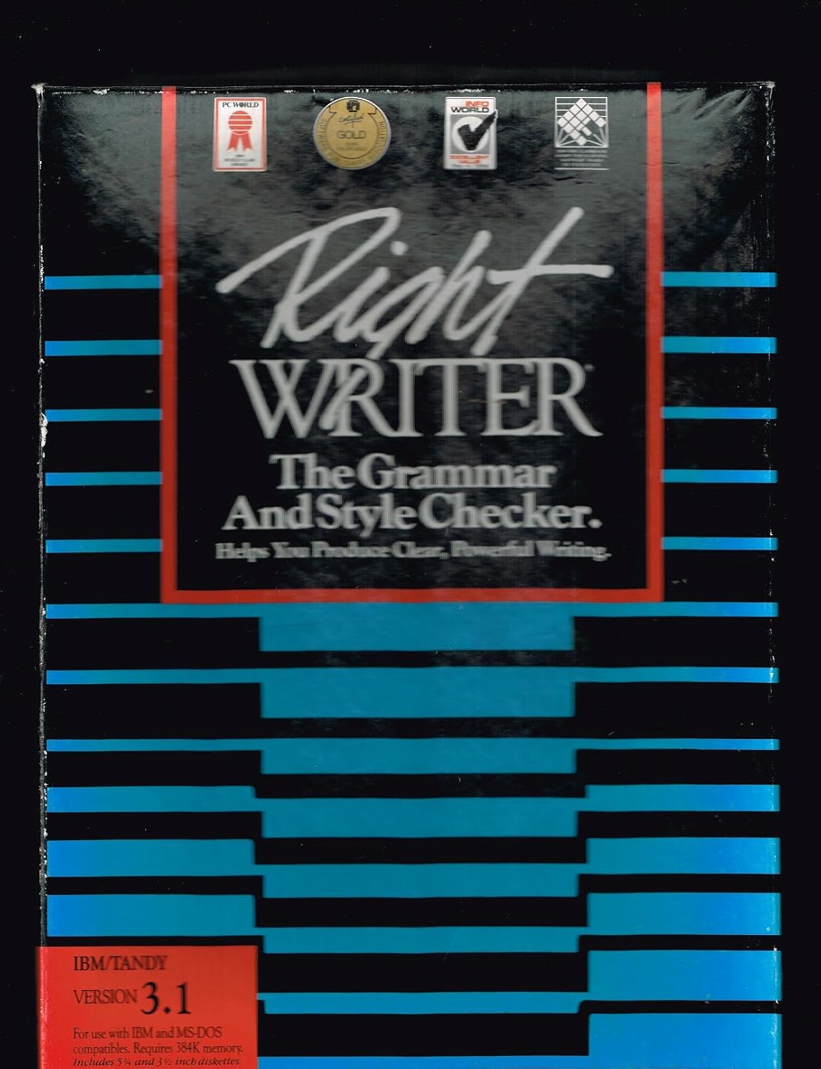 RIGHT WRITER, THE GRAMMAR AND STYLE CHECKER, VERSION 3.1, FOR USE WITH ...