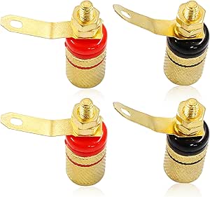 Amazon.com: Moicstiy 4 Pcs 4mm Banana Binding Post Plug Sockets with ...