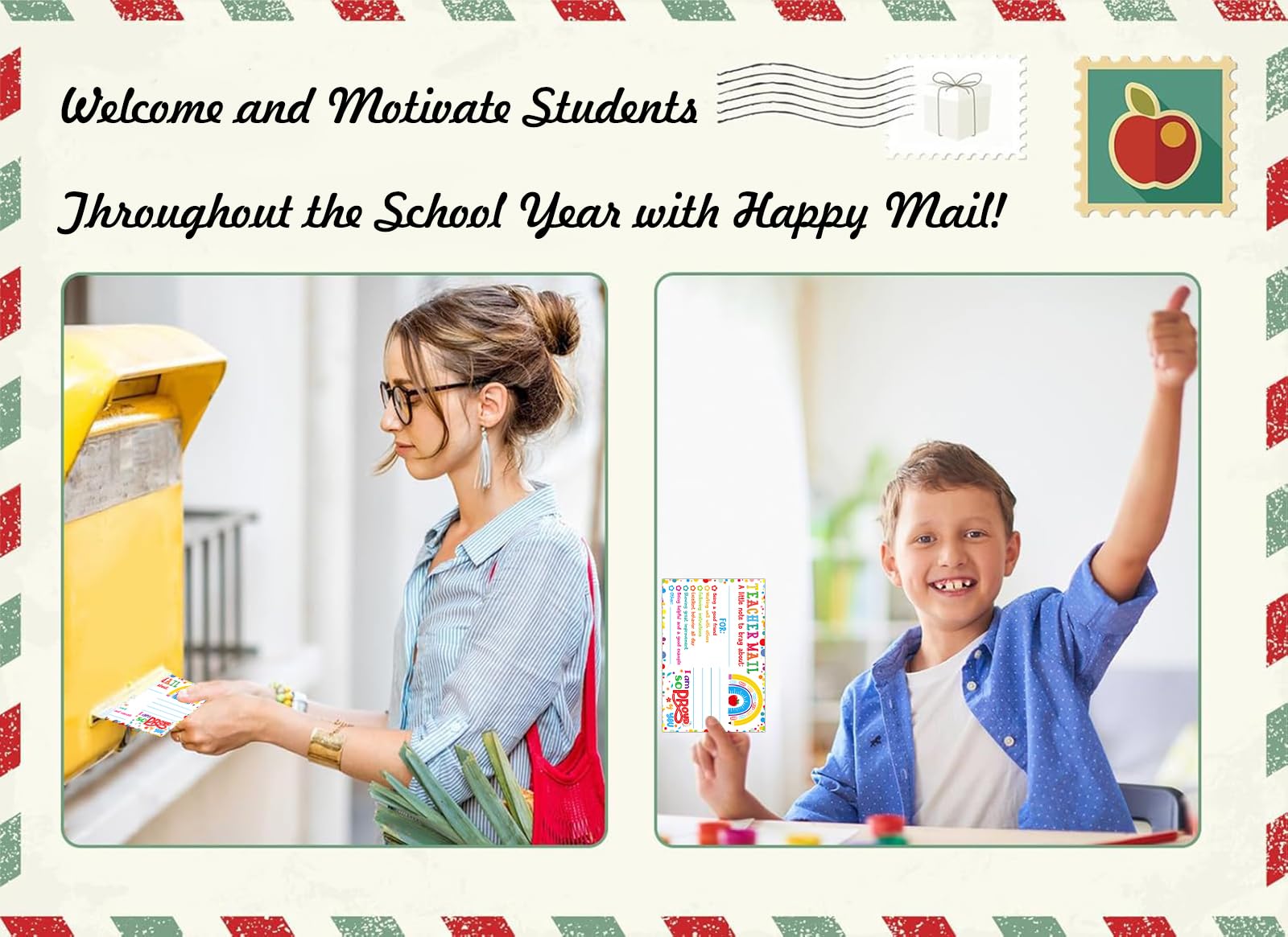 Snapklik.com : Teacher Mail Cards - 30pcs 4"x6" Confetti Classroom ...