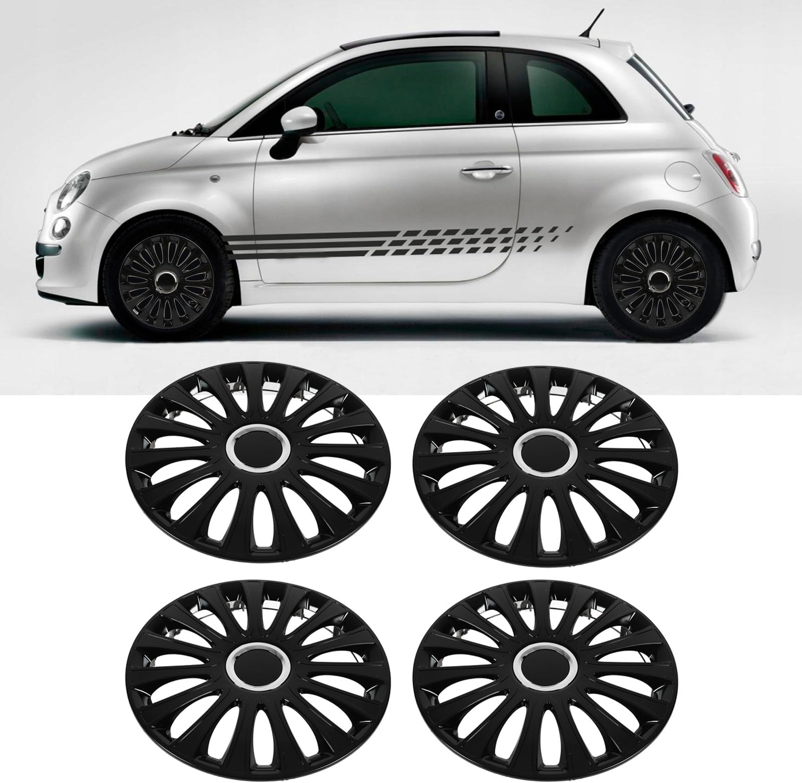 Amazon.com: 4 Pcs Wheel Cover Hubcaps for 15in, Wheel Hub Full Rim ...