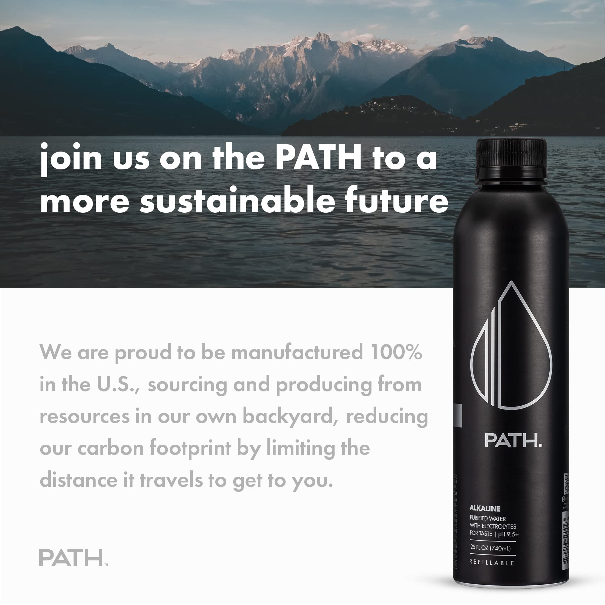 Snapklik.com : PATH Alkaline Bottled Water - 9.5 pH-Balanced Purified Water
