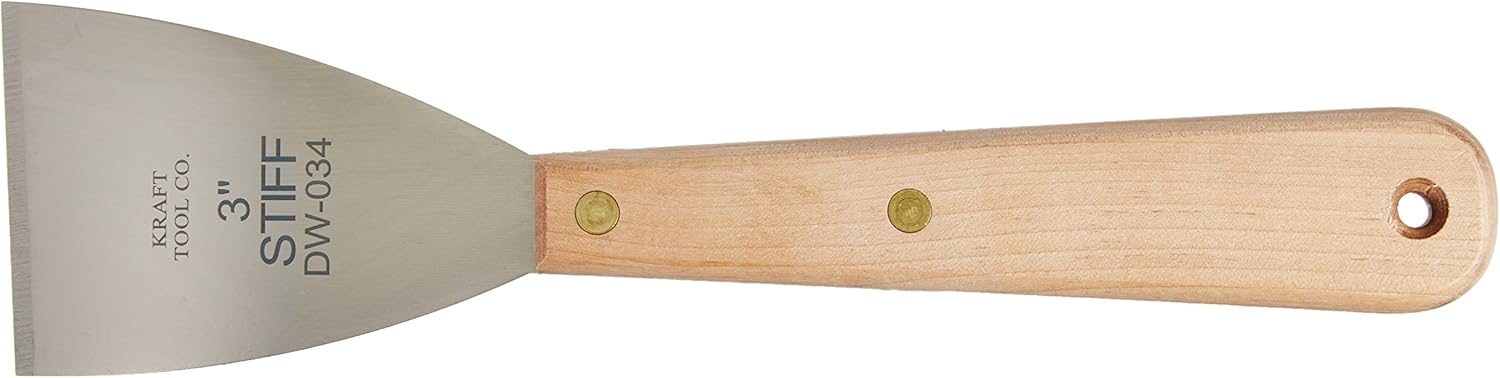 Kraft Tool DW034 Stainless Steel Stiff Scraper - Long Handle, 3-Inch ...