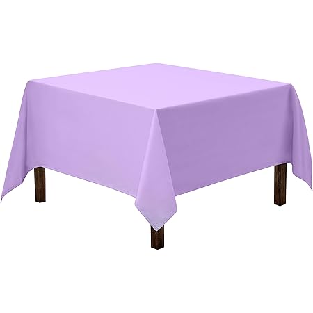 Amazon.com: Gee Di Moda Square Tablecloth - 70 x 70 Inch - Lavender ...