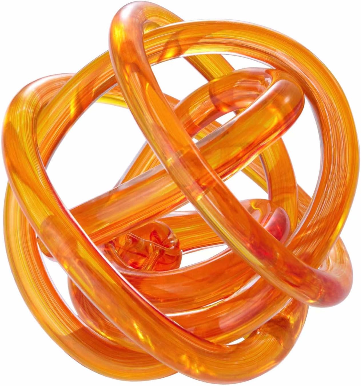 Amazon.com: Luxury Lane Hand Blown Infinity Knot Sommerso Decorative ...