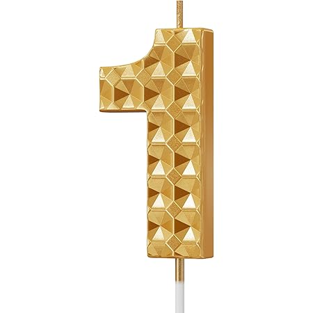 Amazon.com: Gold 100th Birthday Candles, Number 100 Candles for Cakes ...