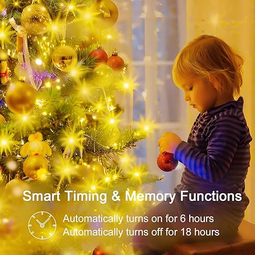 Luces LED en cascada para árbol de Navidad, diseño de cascada de 8 ...