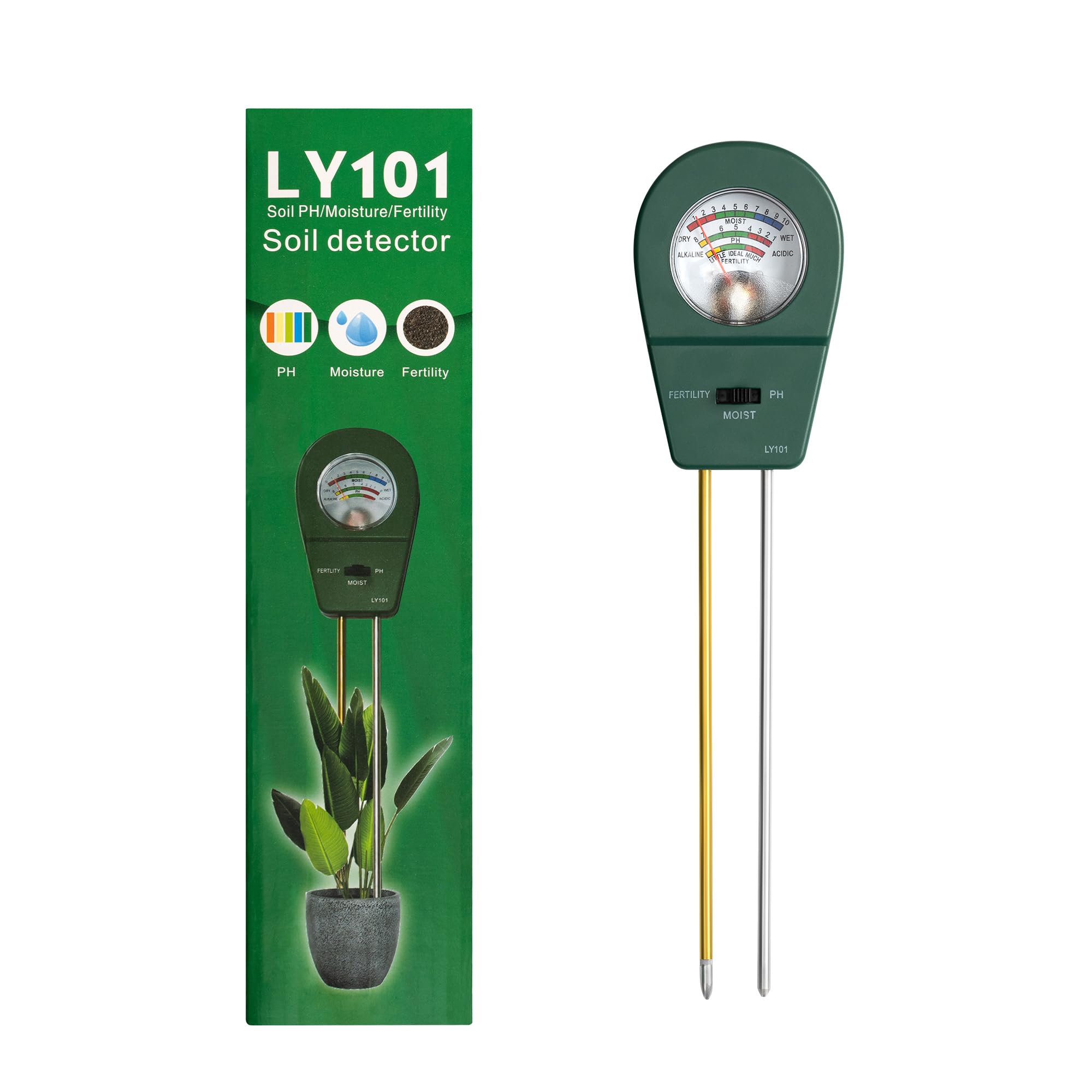 Amazon.com: 3-in-1 Soil Monitor: Moisture/Humidity, pH and Fertility ...