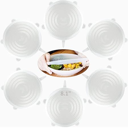 Amazon.com: YAZJIWAN Silicone Stretch Lids, Durable & Eco-Friendly ...