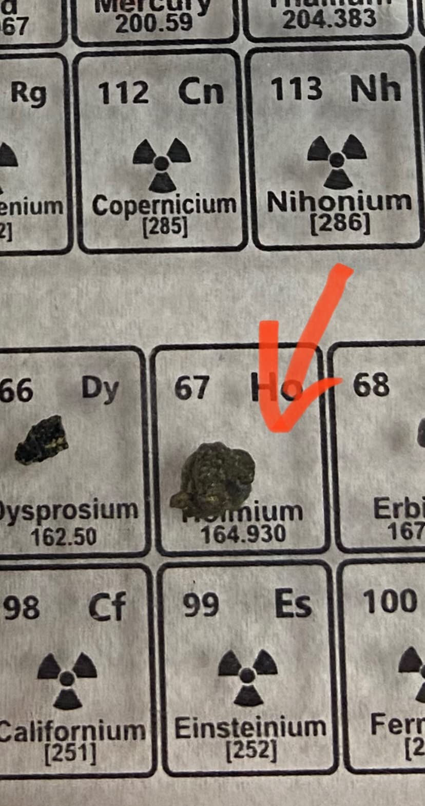 Periodic Table with Real Elements Inside, 6.7" Suitable Size for ...