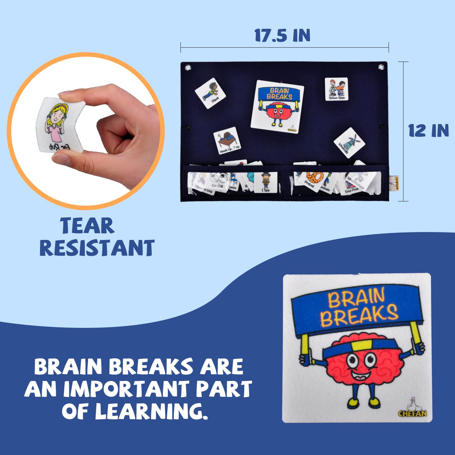 Snapklik.com : Classroom Brain Break Activities Board, Exercise Cards, Gym Learning Game For ...
