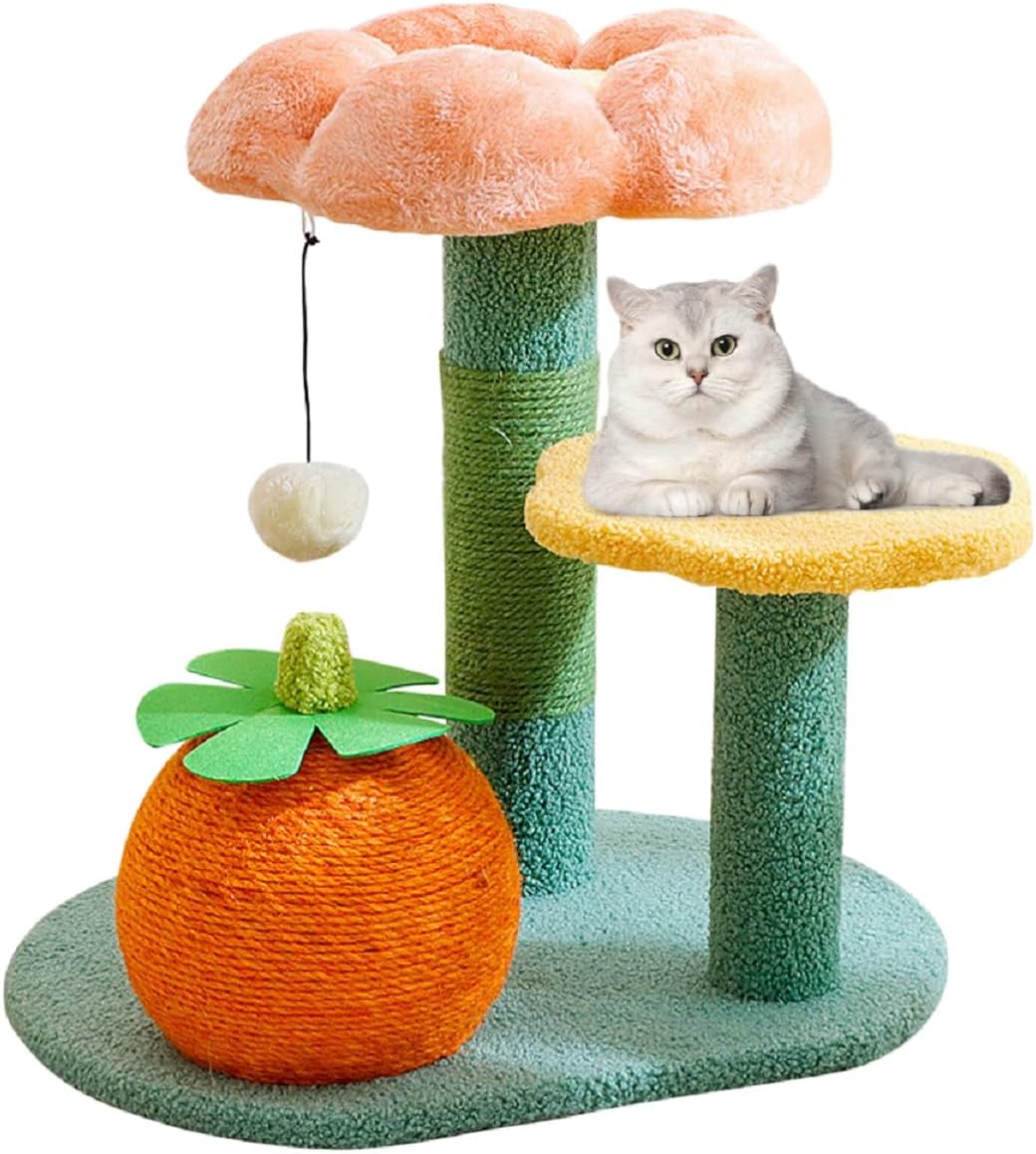 Amazon.com : 20 inch Flower Cat Tree Tower - Indoor Cat Tree with ...