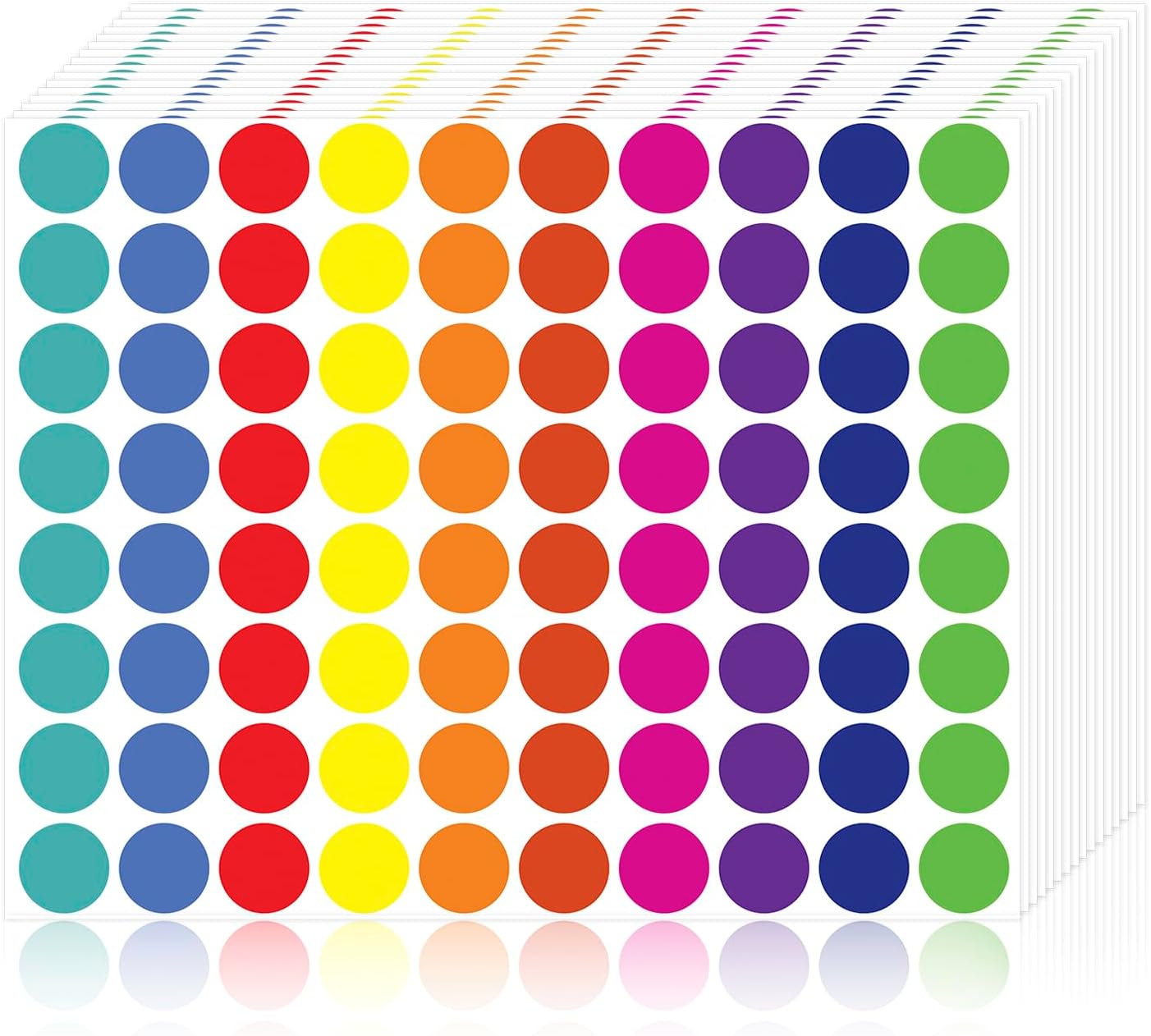 Amazon.com : 1600 Pcs Color Dot Stickers - 3/4" Round Coded Labels for ...
