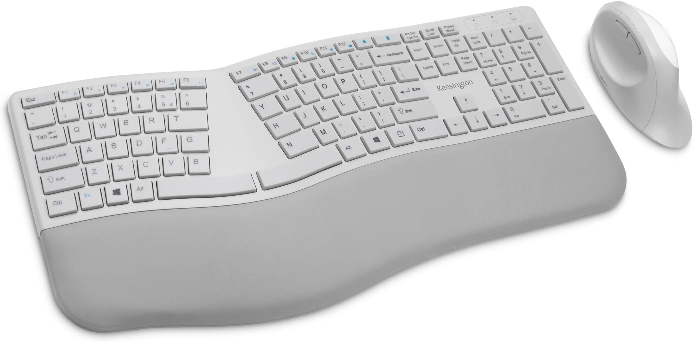Kensington Pro Fit Ergonomic Wireless Split Keyboard and Mouse Set ...