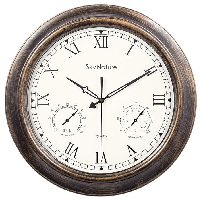 Buy Waterproof Outdoor Clock, 18 Inch Large Outdoor Clocks with ...