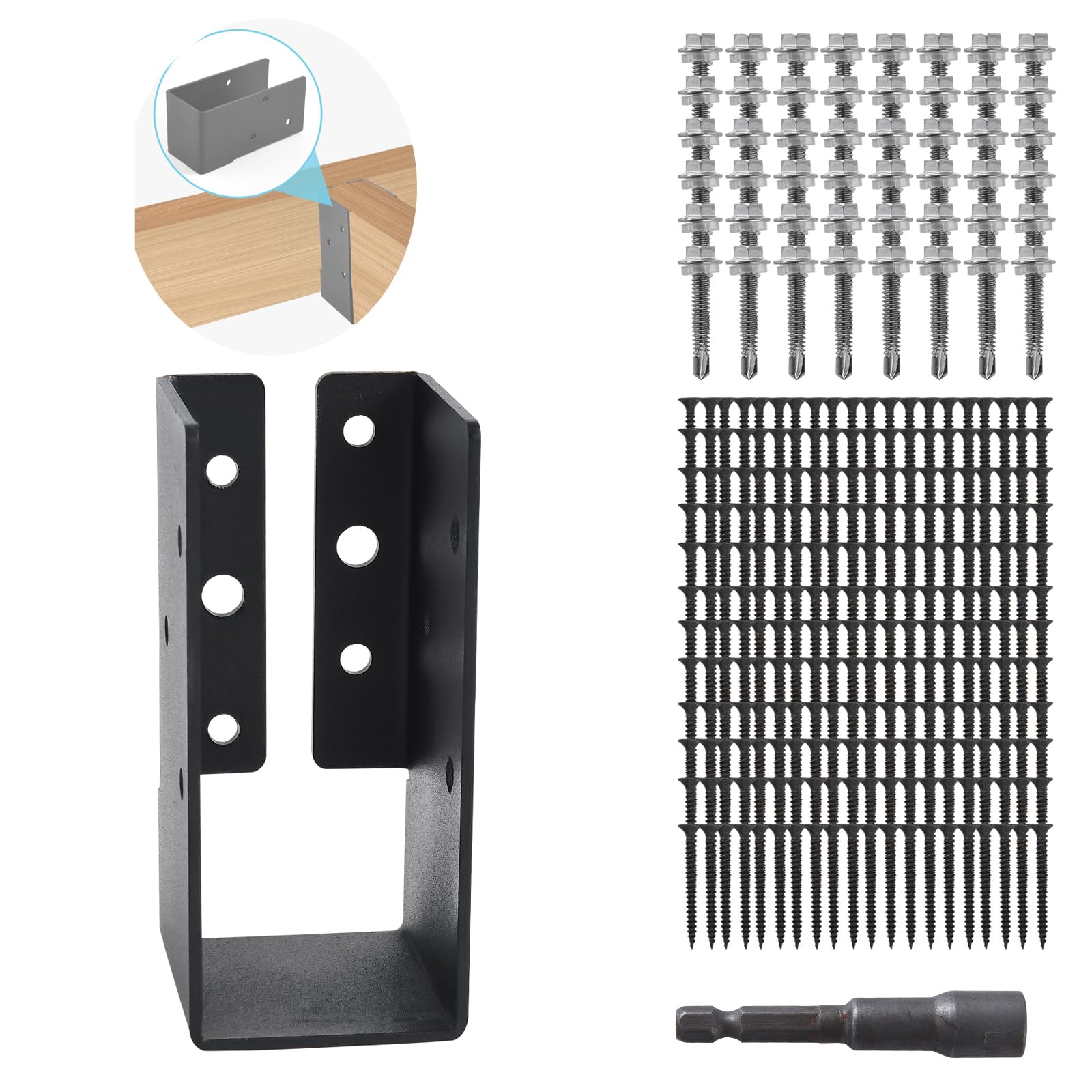 Snapklik.com : Concealed Joist Hangers, 24 Pcs Of 2"x4"Outdoor ...