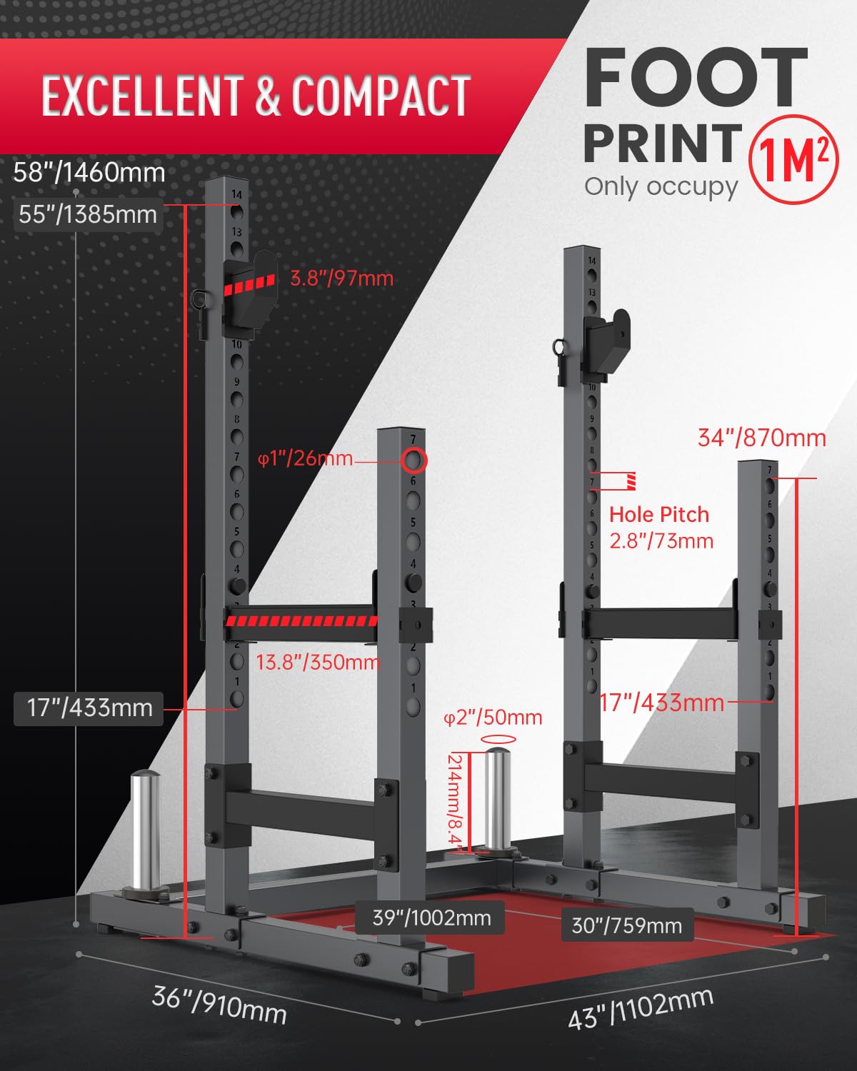 Snapklik.com : Squat Rack,Bench Press Rack,Multi-Function Barbell Rack ...