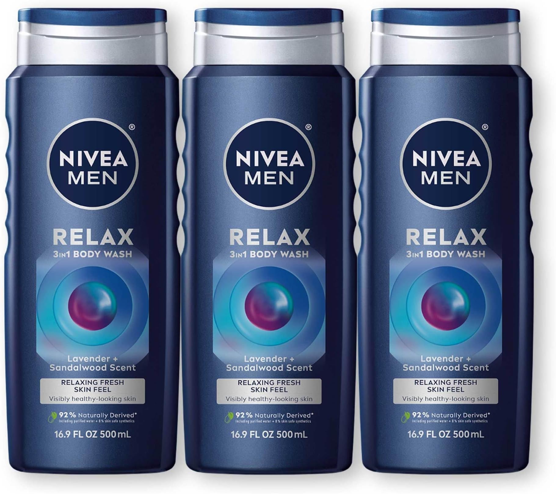Amazon.com : Nivea Men Maximum Hydration 3-in-1 Body Wash, 16.9 fl oz (Pack of 2) : Beauty ...