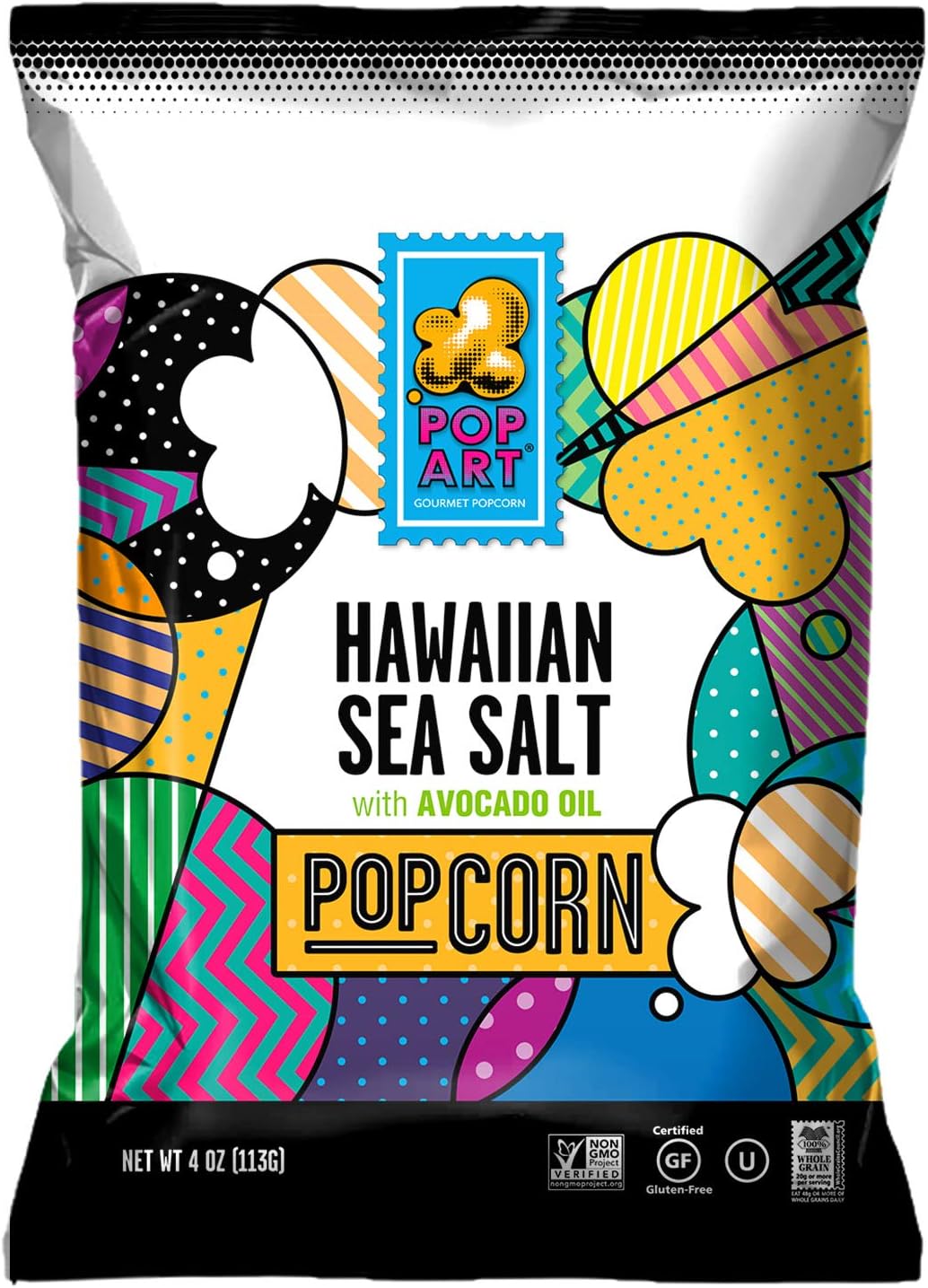 Amazon.com: Pop Art Snacks Gourmet Popcorn - Hawaiian Sea Salt, 4 oz