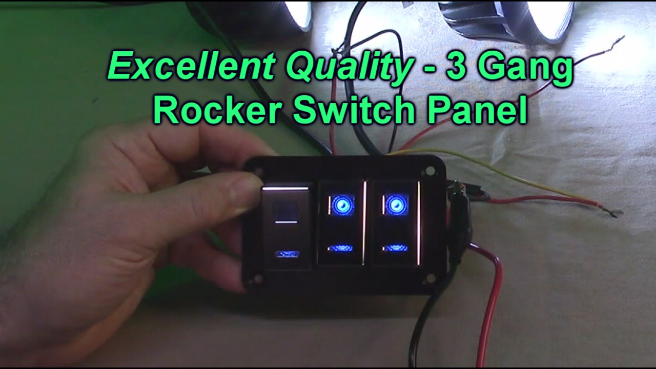 Watch Great Quality Xhtechnology 3 Gang Aluminum Rocker Switch Panel ...