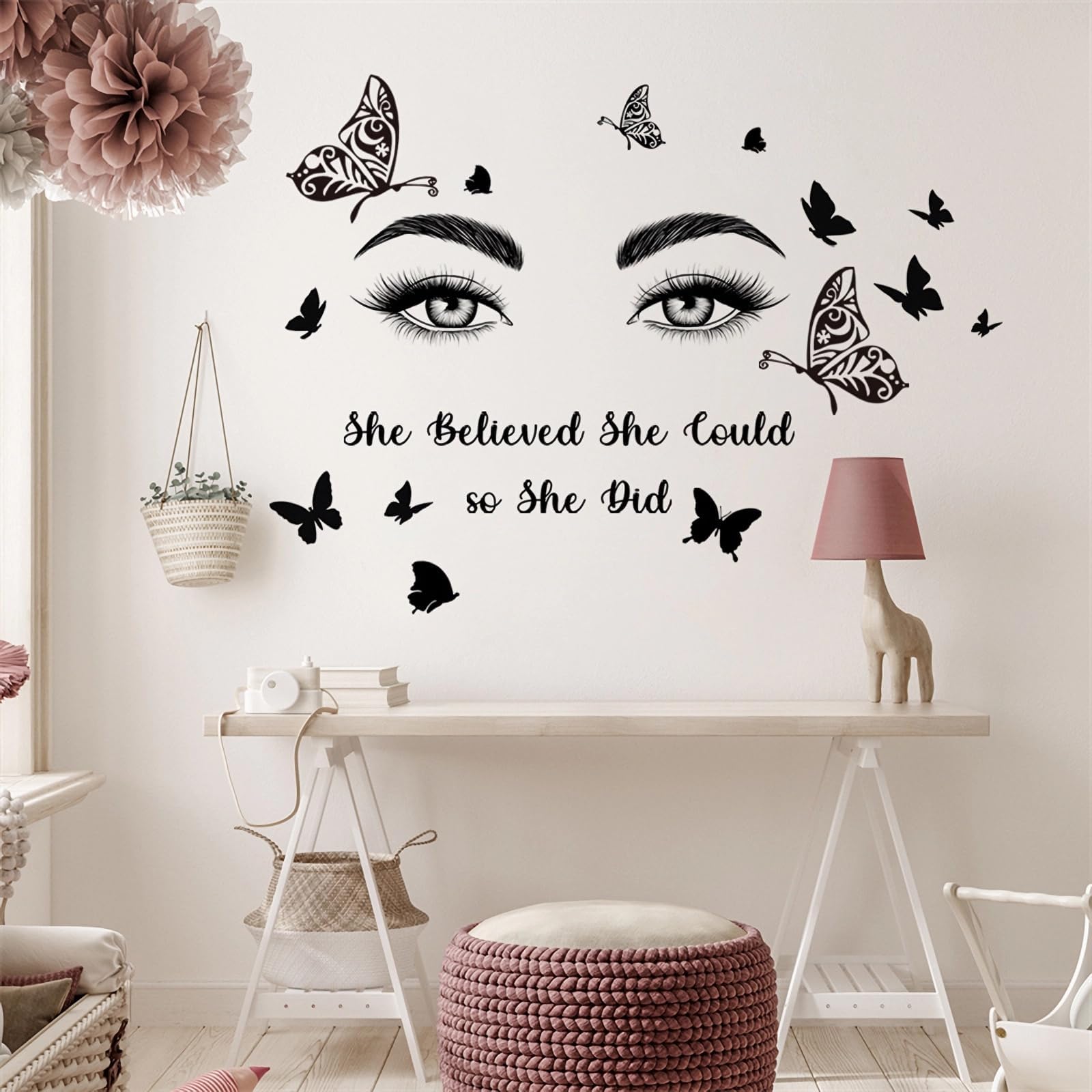 Amazon.com: Large Butterfly Wall Decals Stickers Inspirational Wall ...