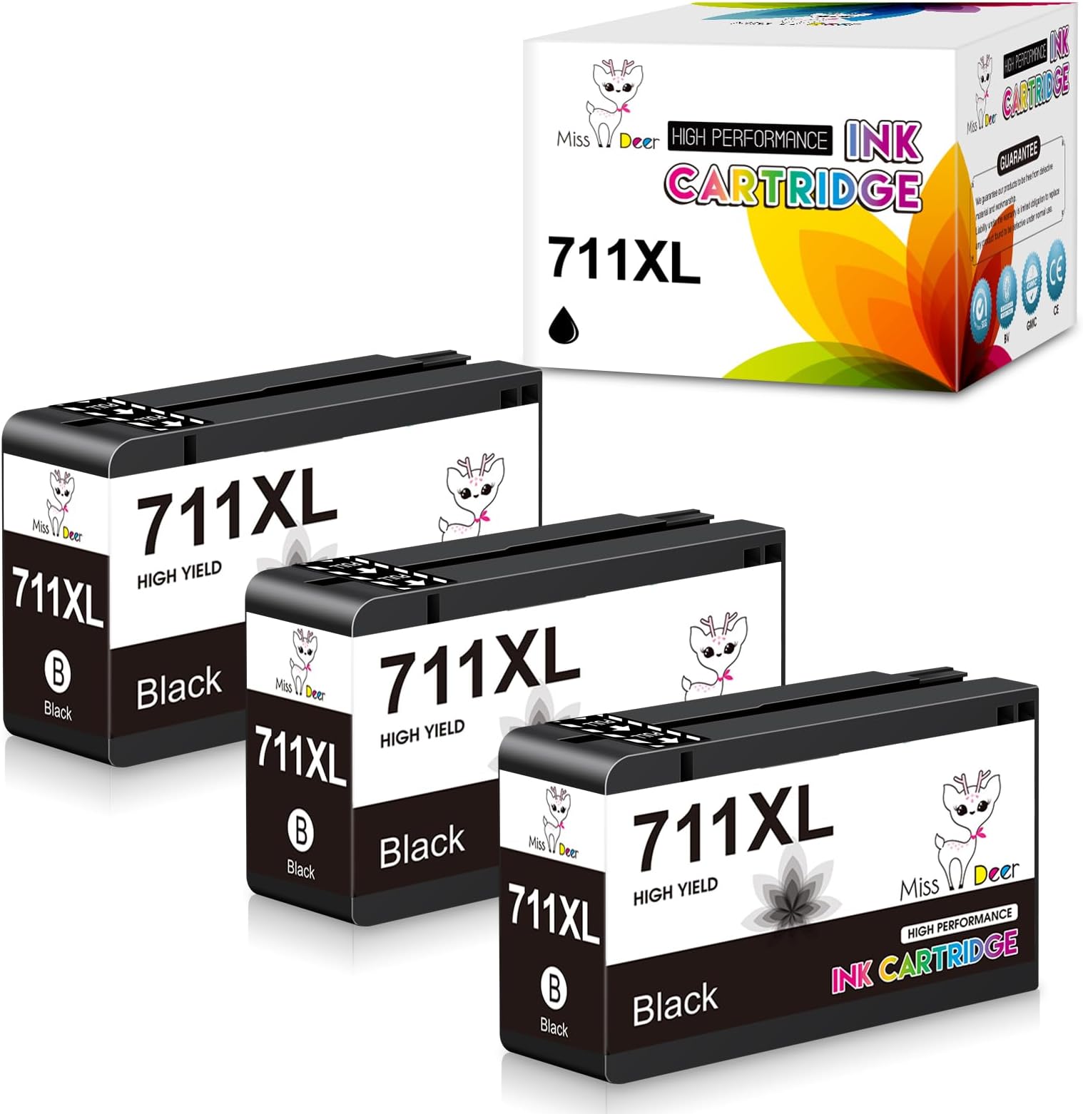 Amazon.com: HP 711 Black 38-ml Genuine Ink Cartridge (CZ129A) for ...
