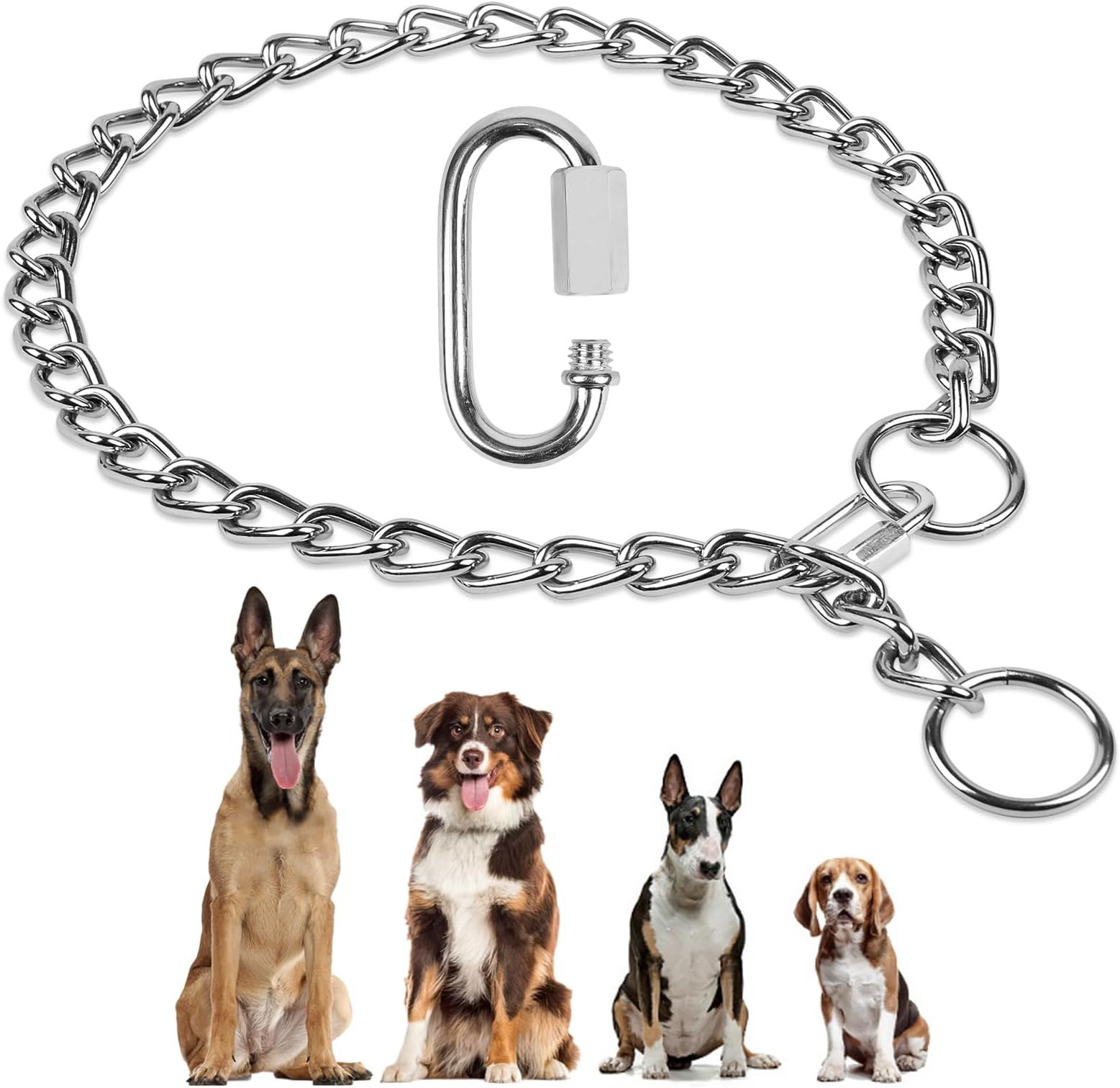 Metal Choke Chain for Dog, Durable Thick Dog Collar for Pet Outdoor ...
