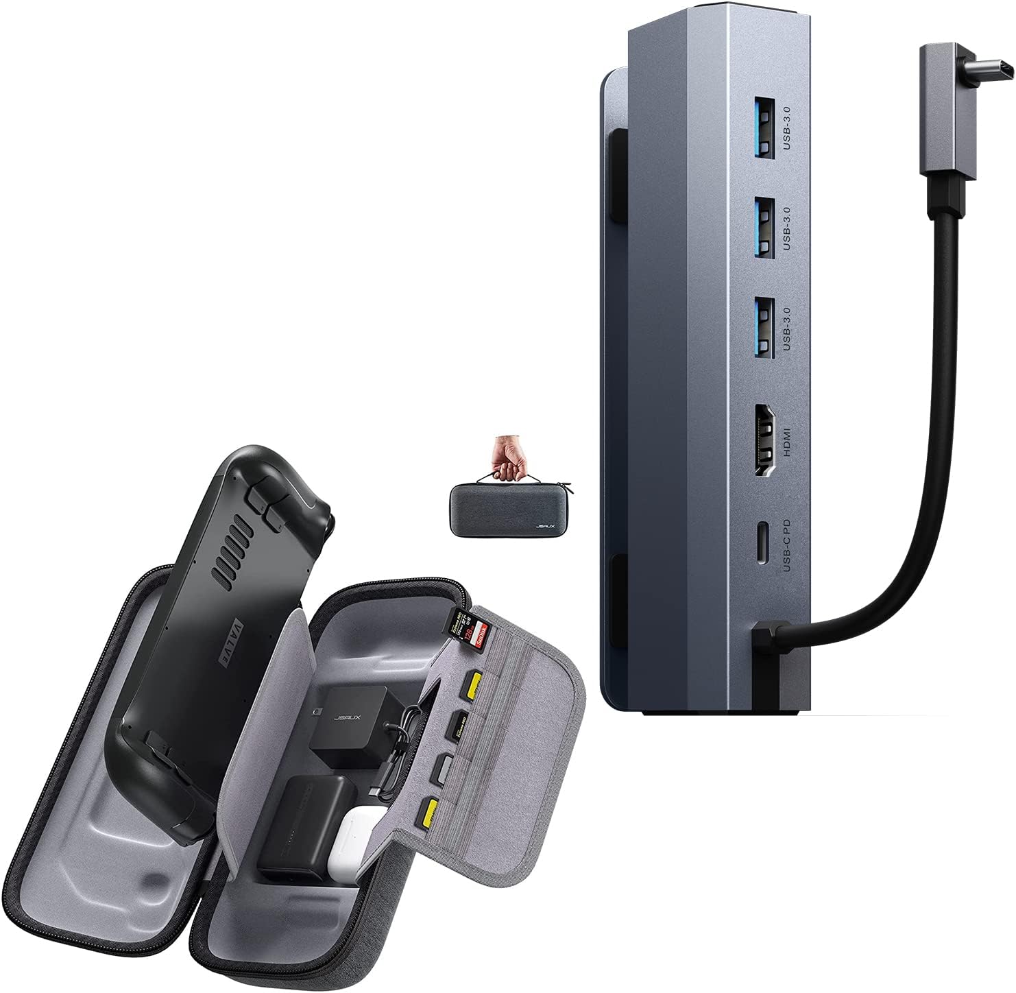 Amazon.com: JSAUX Steam Deck Carrying Case + 6-in-1 Docking Station : Electronics