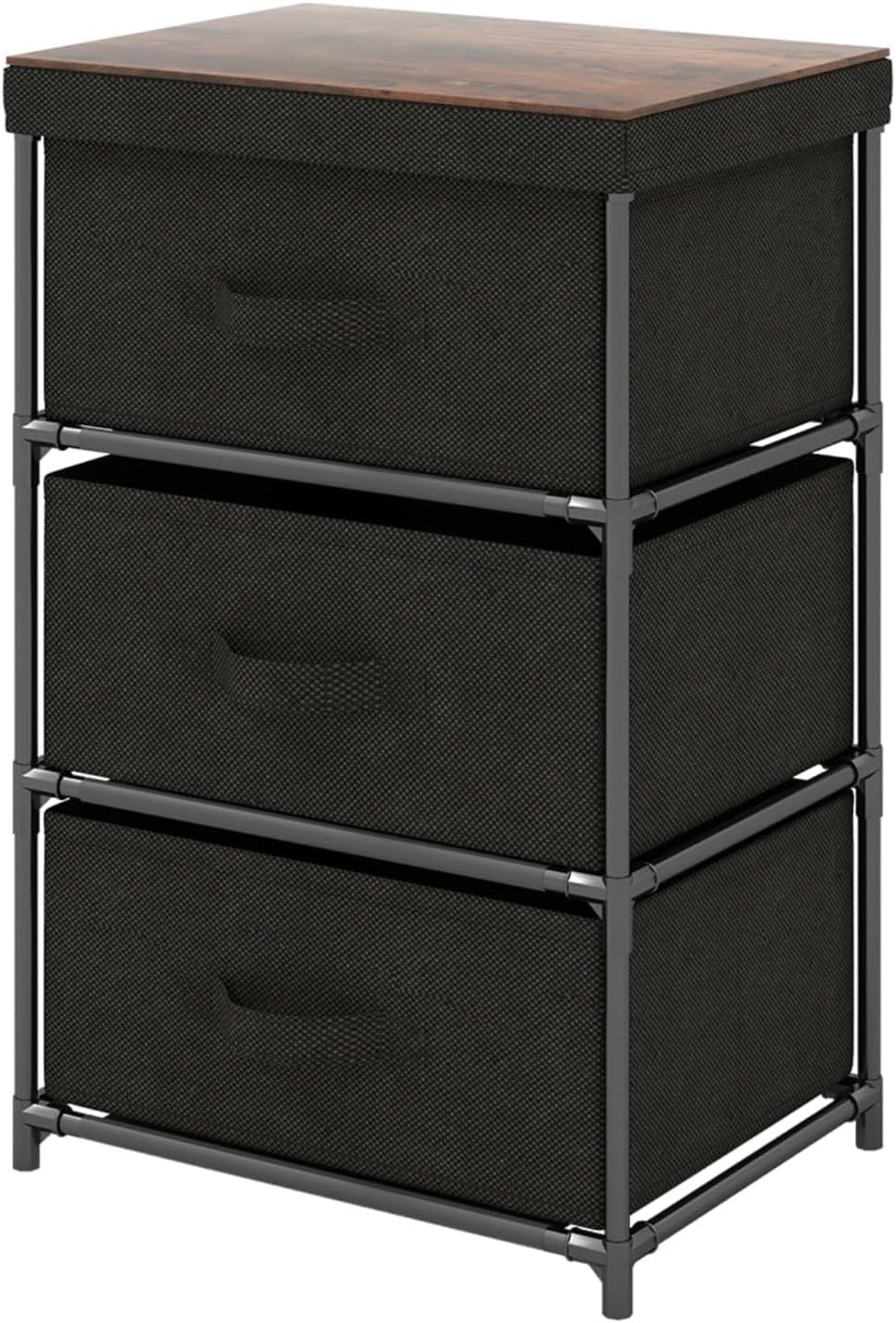 CASART Chest of Drawers, 2/3 Drawers Fabric Storage Cabinet with Wooden ...