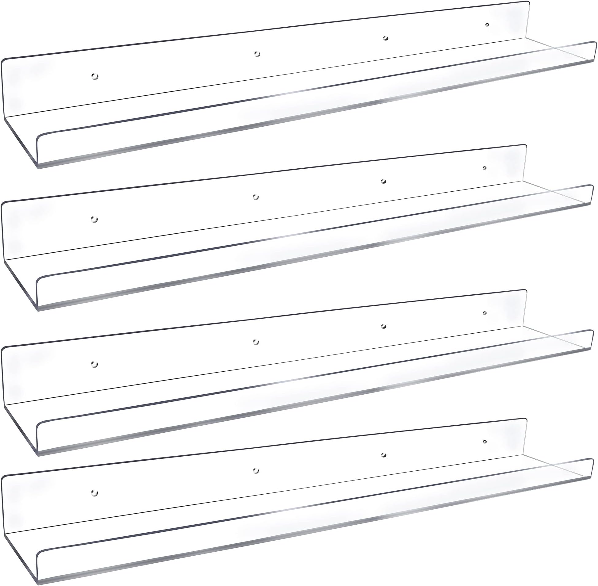 Amazon.com: Clear Acrylic Wall Mounted Floating Shelf for Kids Room,15 ...