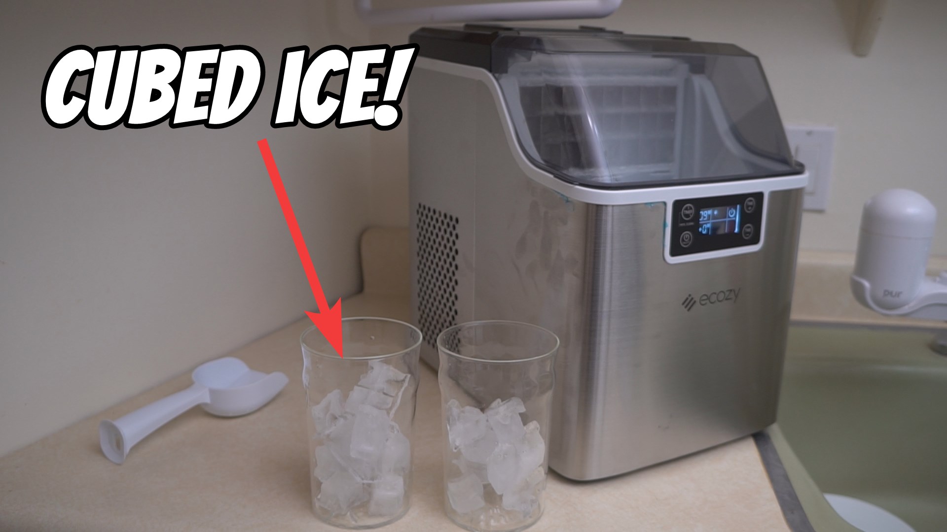 Watch This ecozy Countertop Ice Maker makes super cold cubed ice! on ...