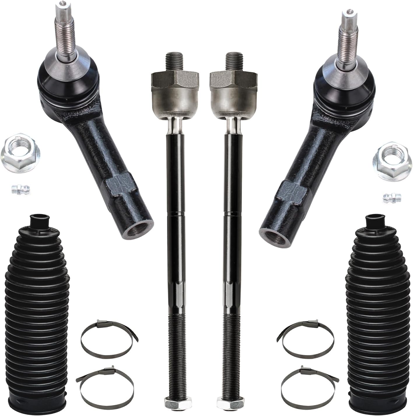 Amazon.com: SCITOO 6pcs Front Suspension Kit Outer Inner Tie Rod End w ...