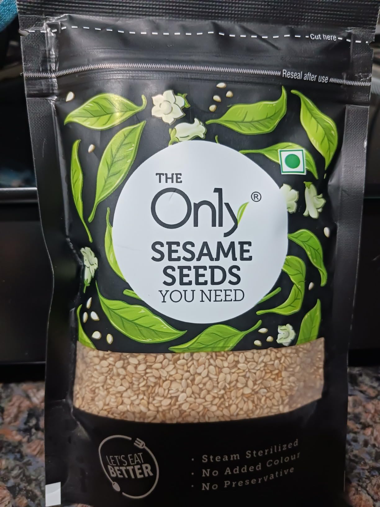 On1y Sesame Seeds, Til/Till, 100 g, Naturally Brown Til, No Artificial ...