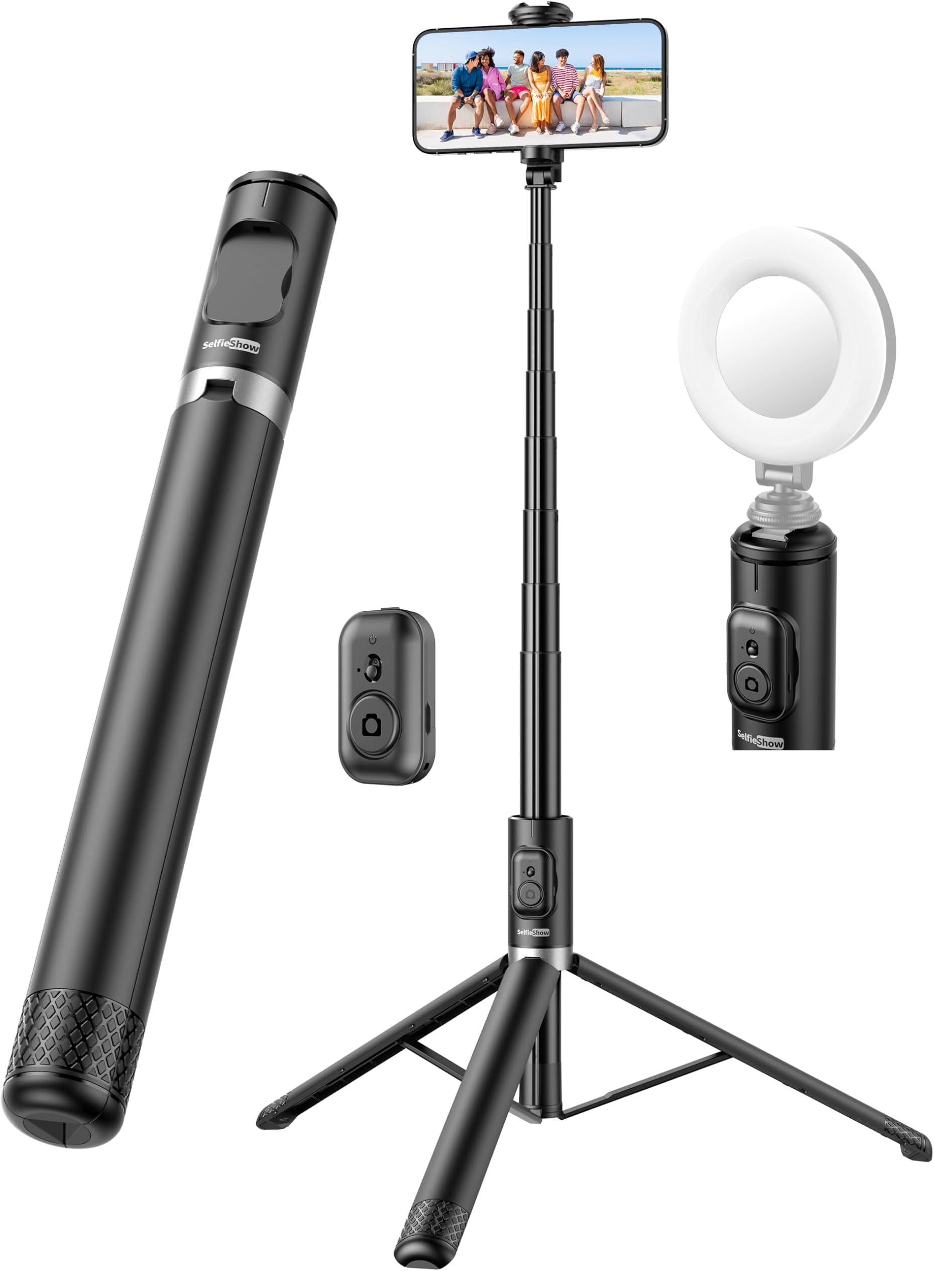 Amazon.com: 72" Cell Phone Selfie Stick Tripod, Aluminum Phone Tripod ...