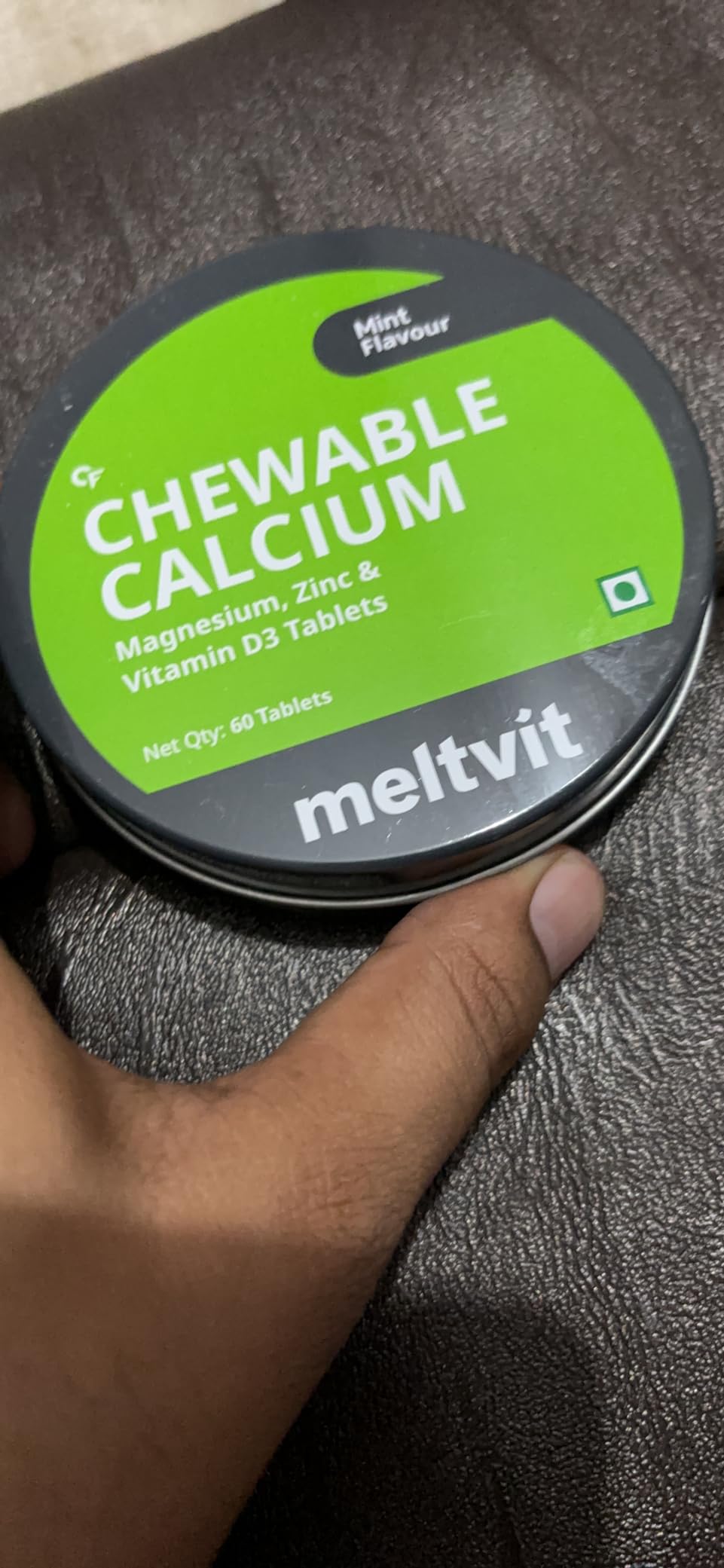 Meltvit Chewable Calcium Tablets 1000Mg With Vitamin D3,Magnesium&Zinc ...