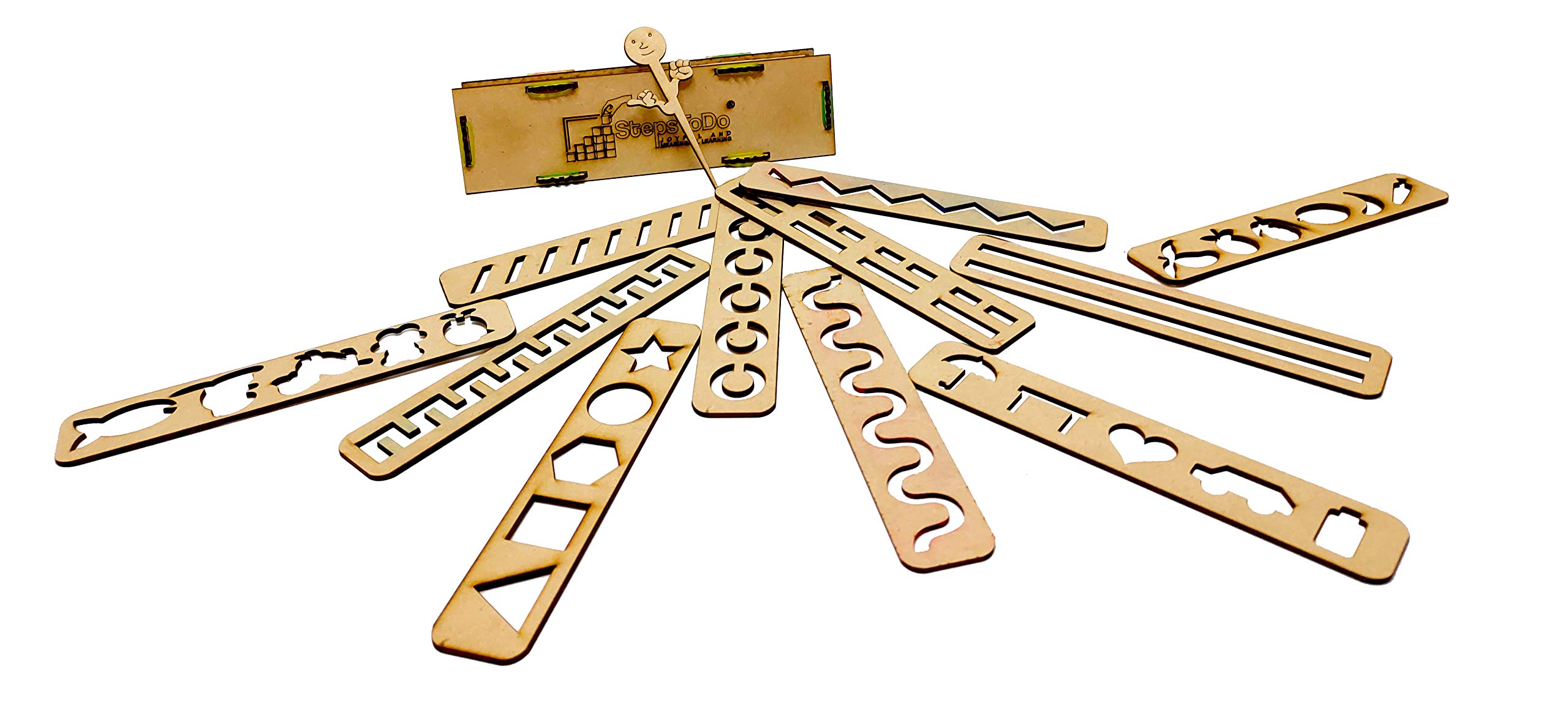 Buy StepsToDo My First Writing Kit. Pattern Tracing Stencil Set A ...