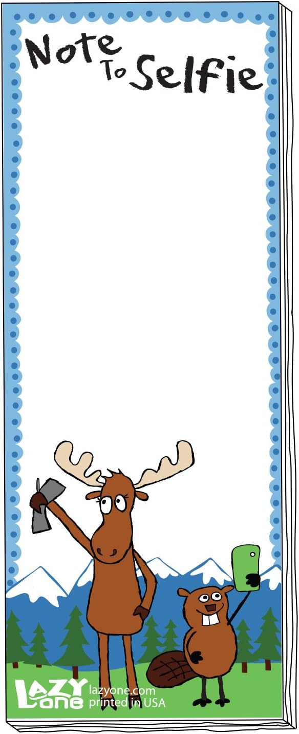 Amazon.com : Note to Selfie-Moose and Beaver Notepad by LazyOne ...
