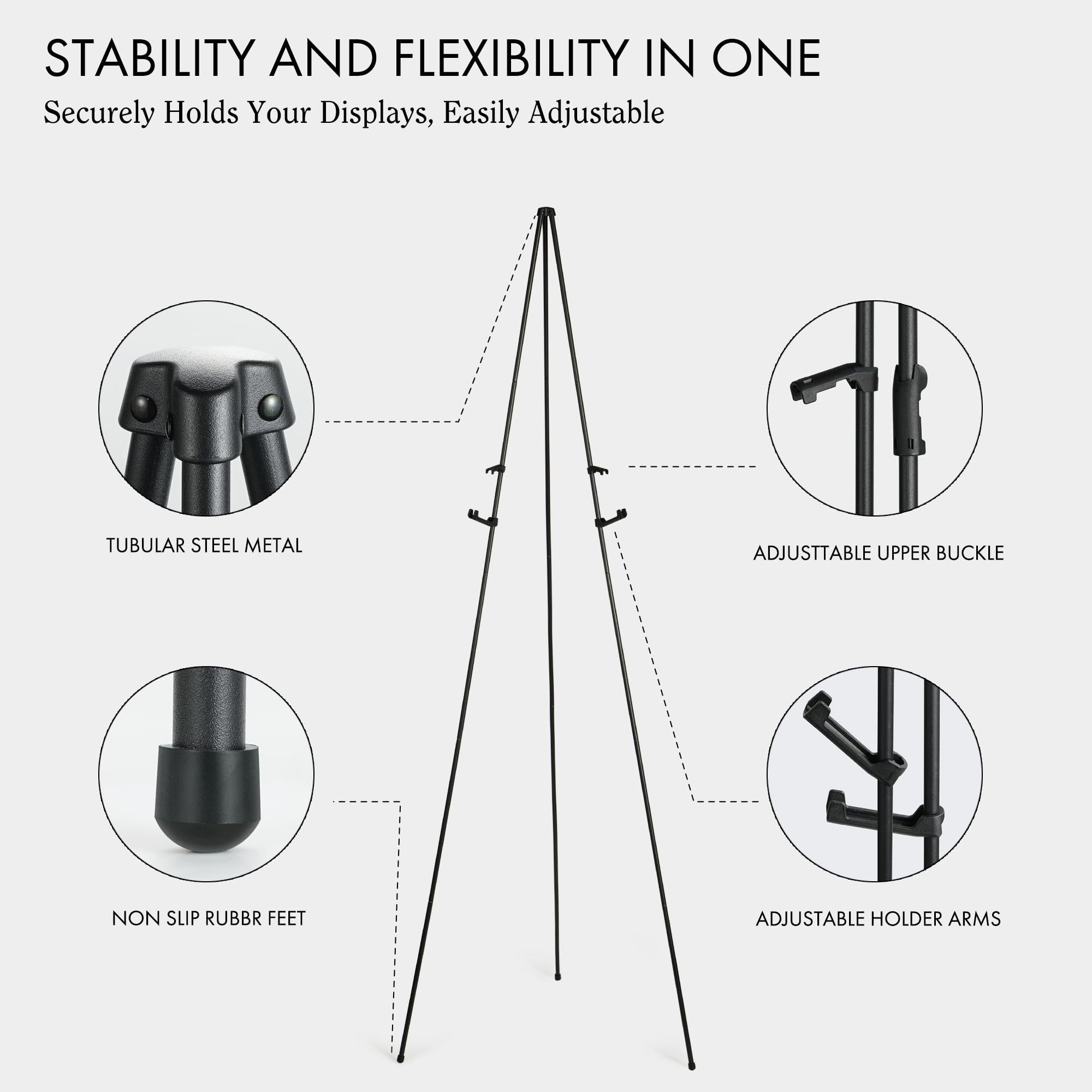 Snapklik.com : ARTIFY 64" Sign Easel Stand Instant Display Tripod For ...