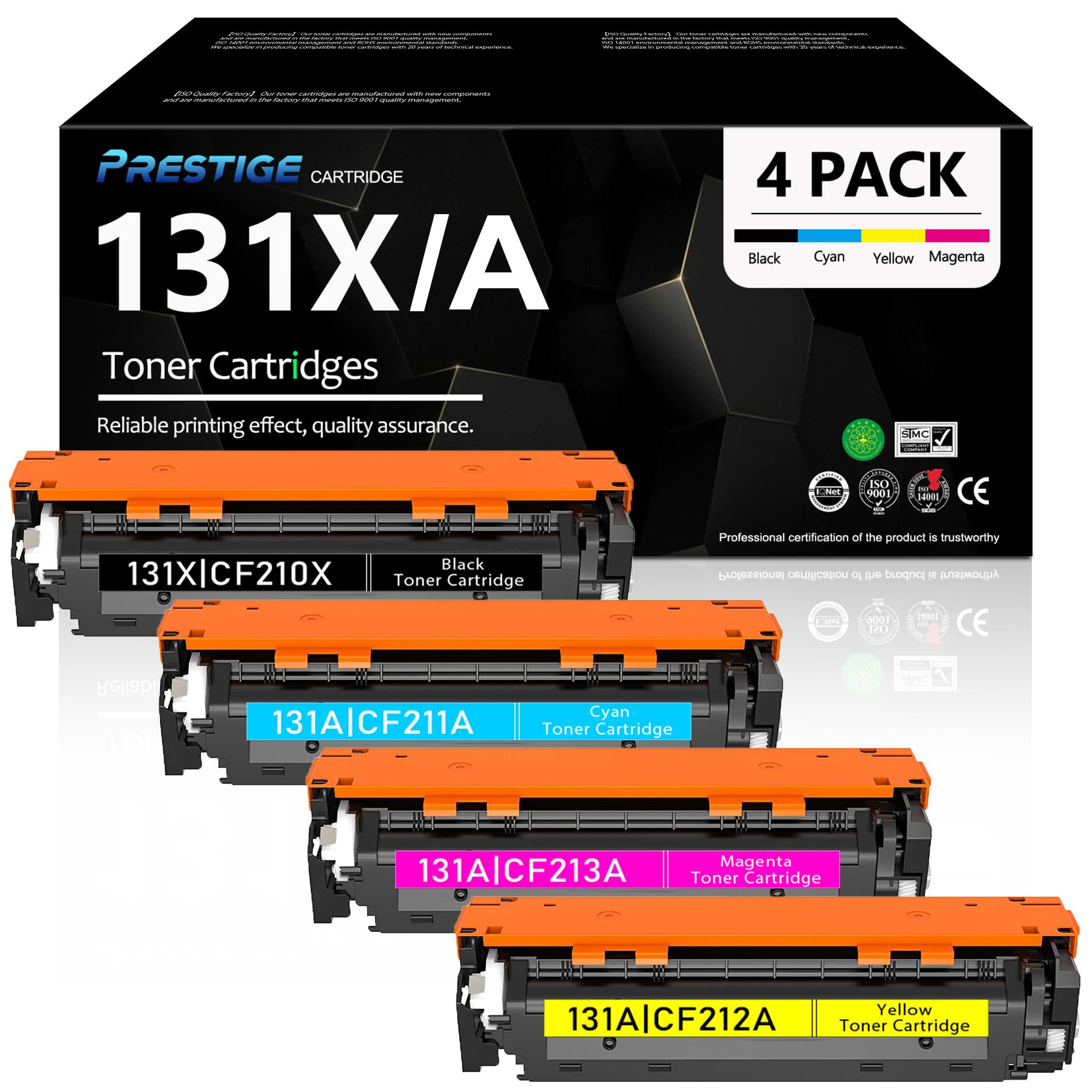 Amazon.com: 131A Color Toner & 131X Black High-Yield Toner Combo (4 ...