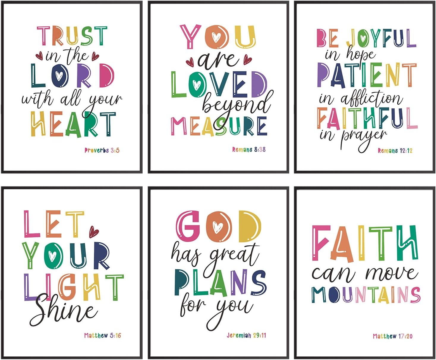 Amazon.com: Bible Verse Wall Art, Scripture Wall Art, Christian Wall ...