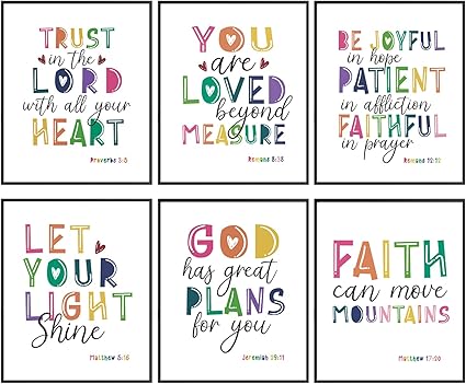 Amazon.com: Bible Verse Wall Art, Scripture Wall Art, Christian Wall ...