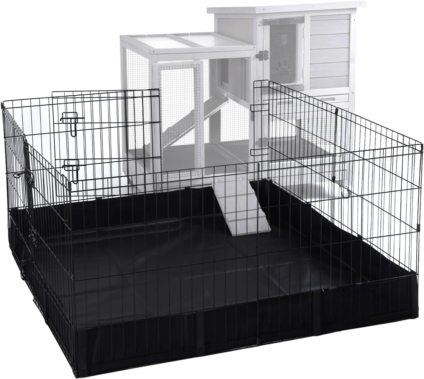 Amazon.com: GUTINNEEN Rabbit Playpen Indoor Bunny Pen Outdoor Small ...
